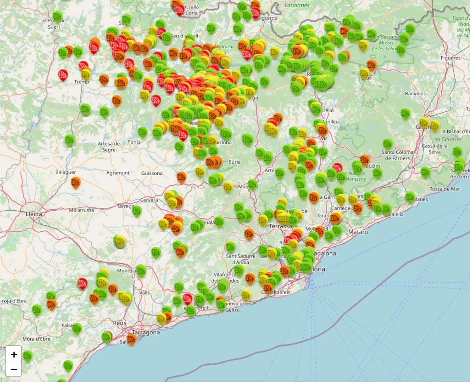 Mapa de alertas - Alerta Forestal